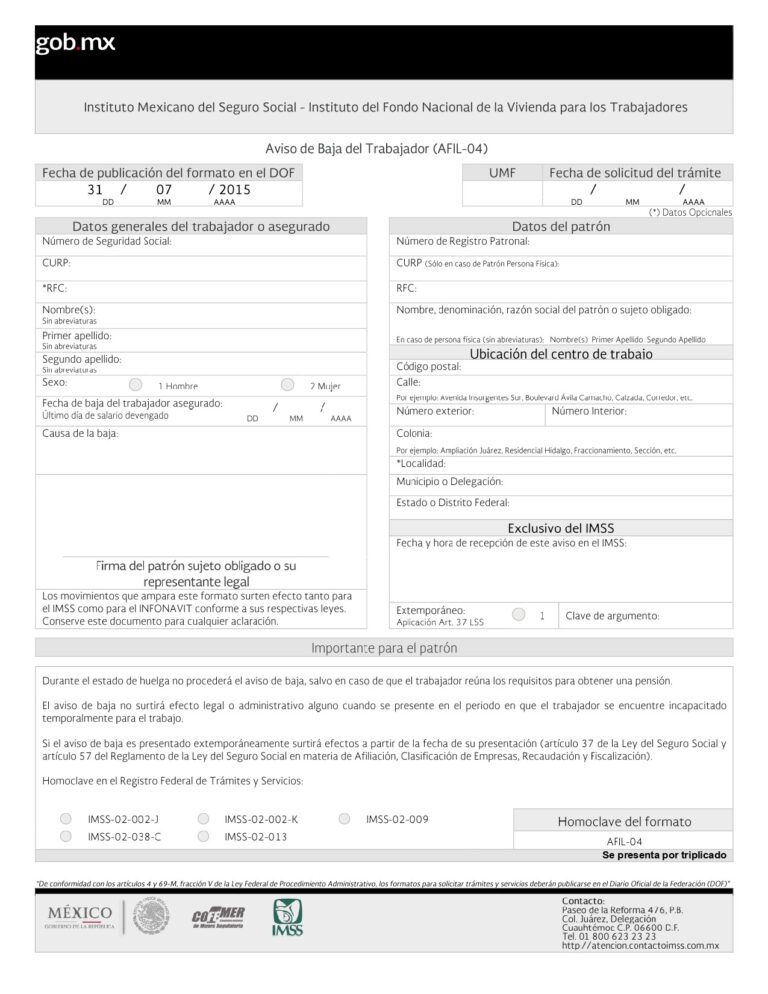 Presentación extemporánea de avisos afiliados al IMSS - Grupo Tress ...