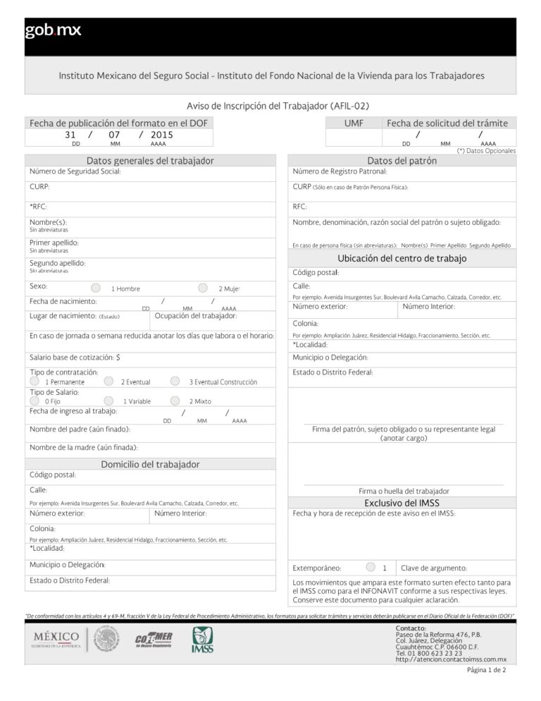 Presentación extemporánea de avisos afiliados al IMSS - Grupo Tress ...