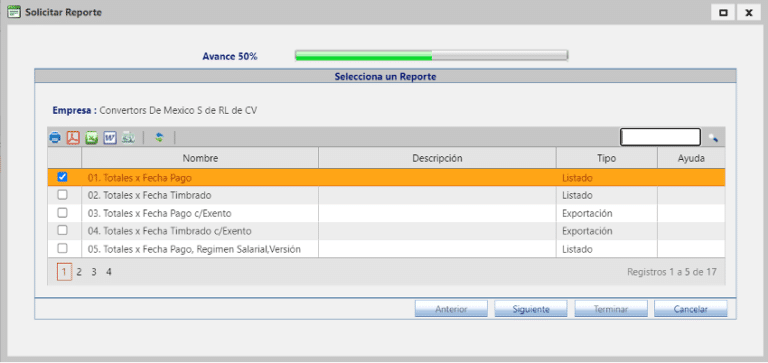Reportes de timbrado en Revolution en la nube | Grupo Tress